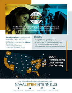 Science and Engineering Apprenticeship Program (SEAP) | Naval STEM, High School Internship, Navy ...